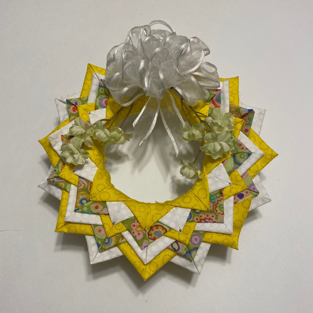 Fabric Folded Wreaths - Etsy