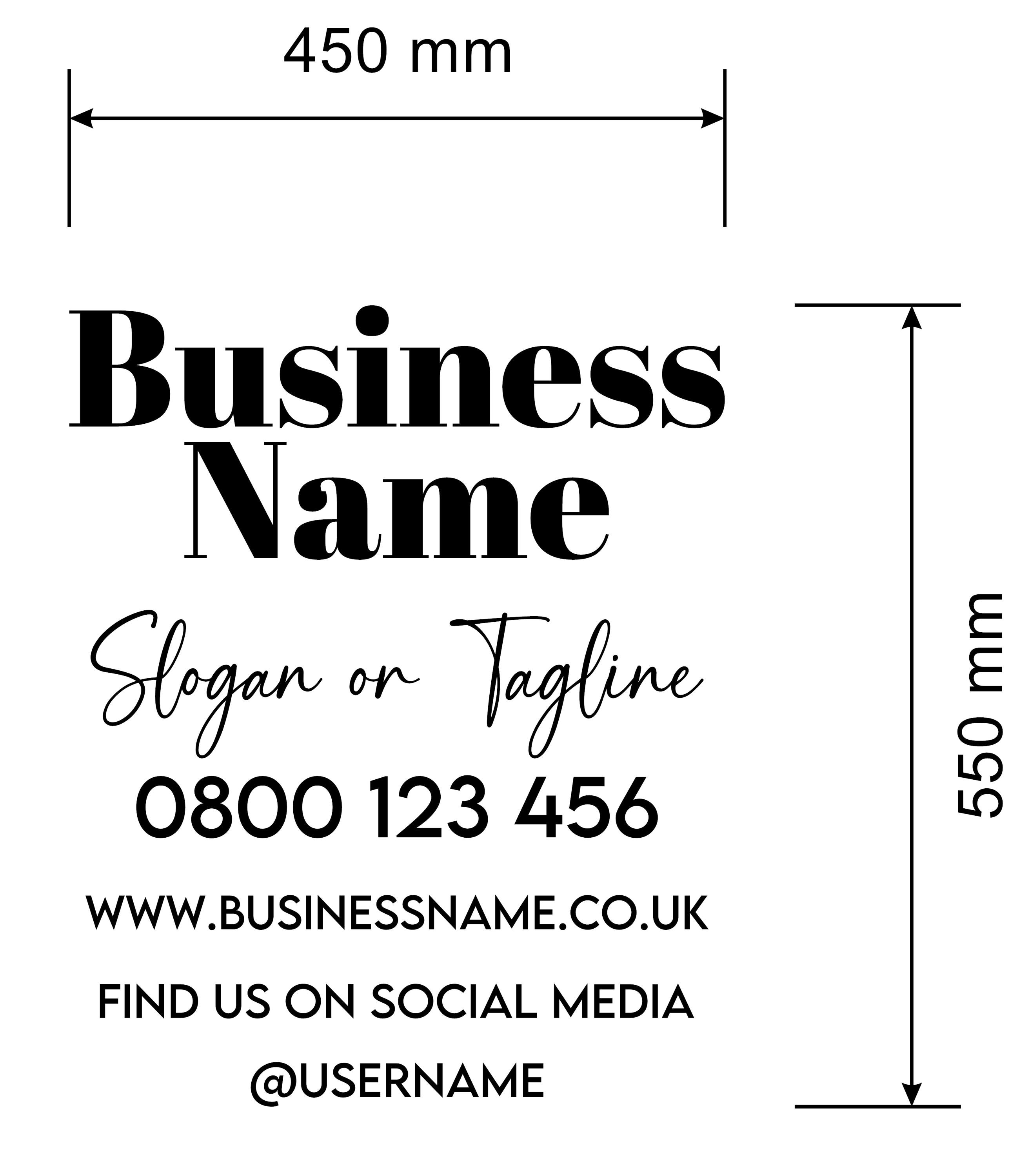Personalized Business Window Decal | Custom Company Logo & Text Vinyl ...