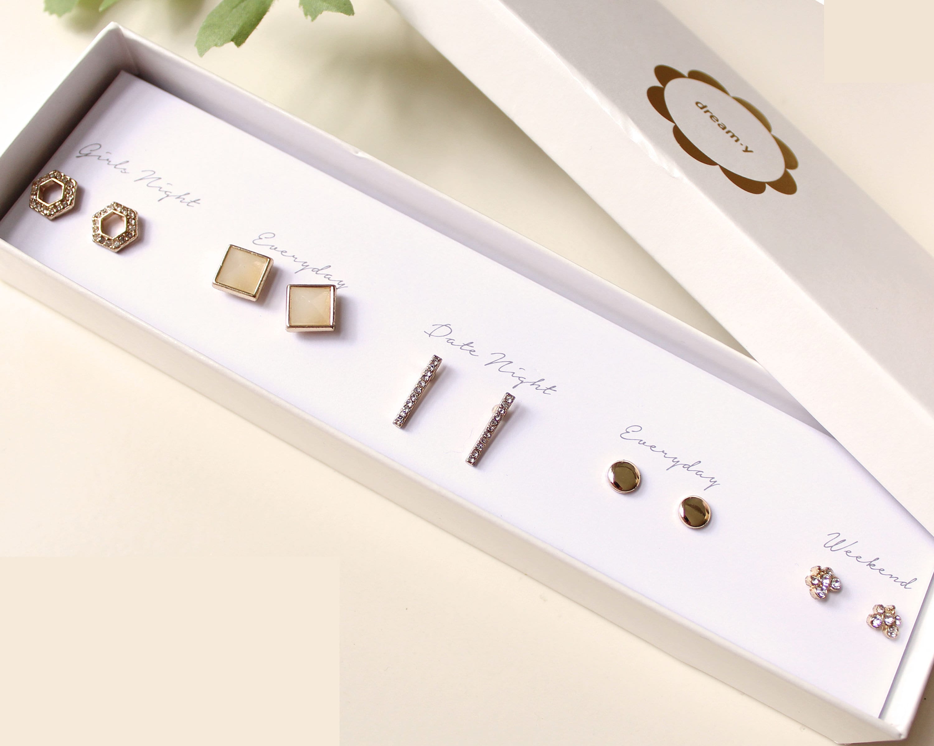 Boxed Earring Gift Set/everyday Mini Gemstone - Etsy