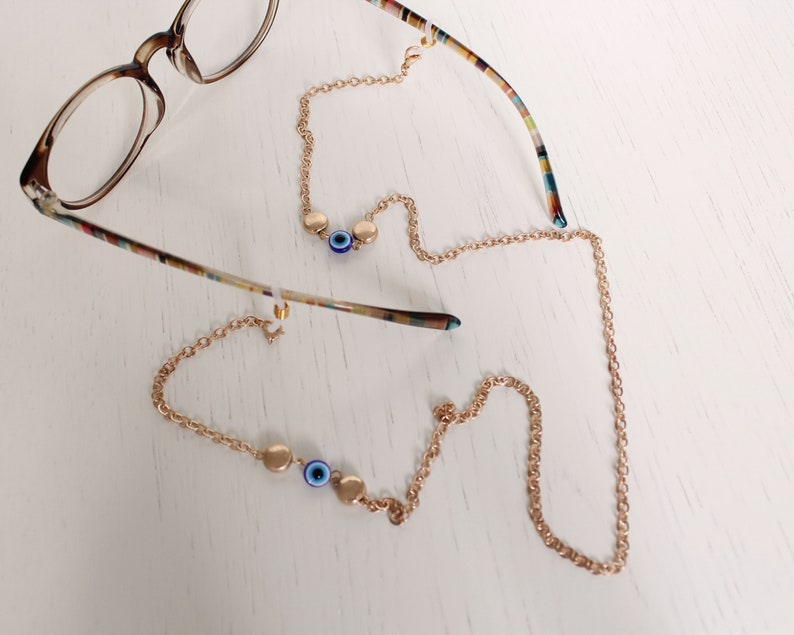 Blue Eyes Beads Maskglasses Chain. Eyes Mask Chain. Boho - Etsy