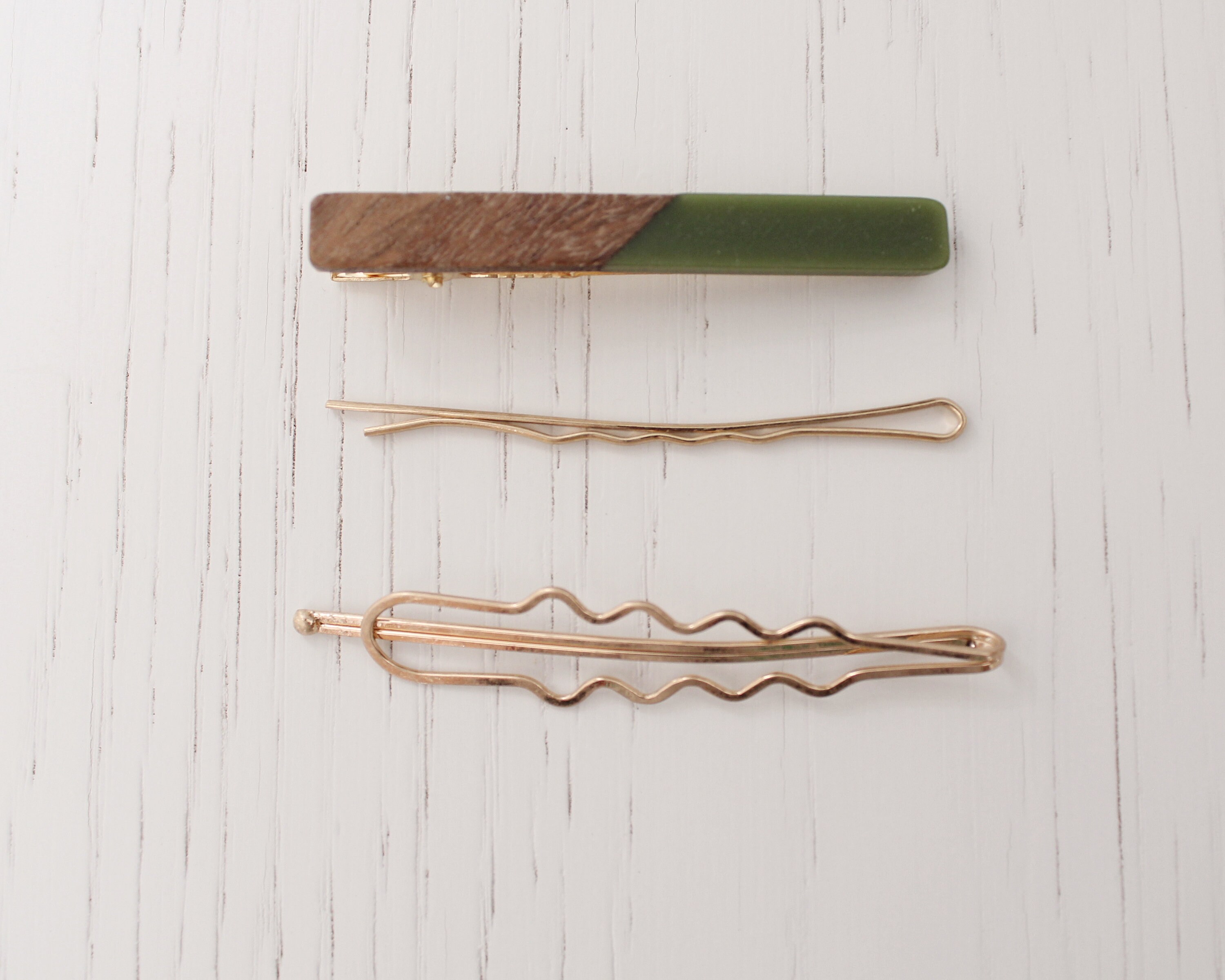 Natural Wood Hair Pins Set. Gold Barbie Pins. Sophisticated Hair ...