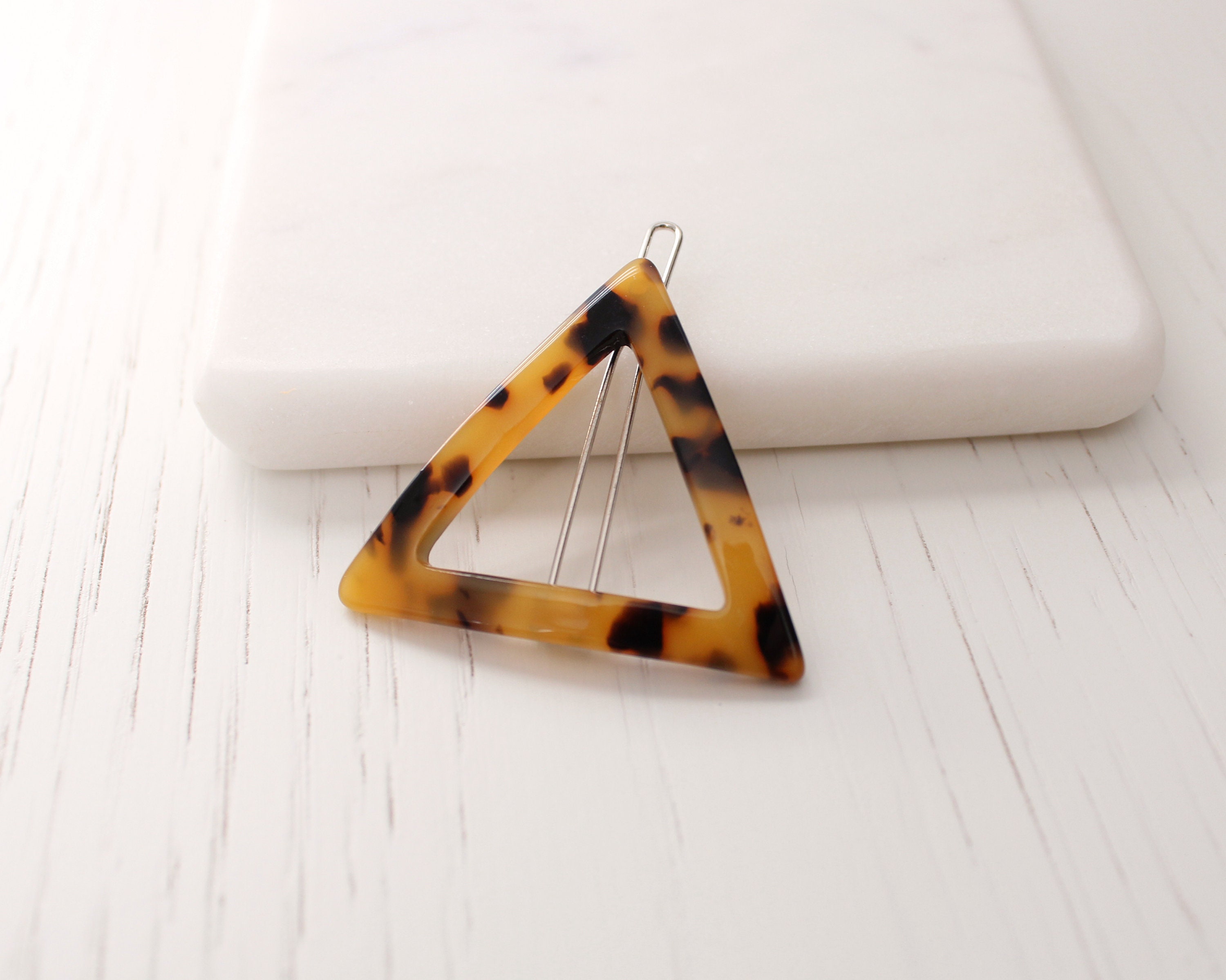Triangle Tortoise Hair Pin. Triangle Acetate Hair Pin. - Etsy