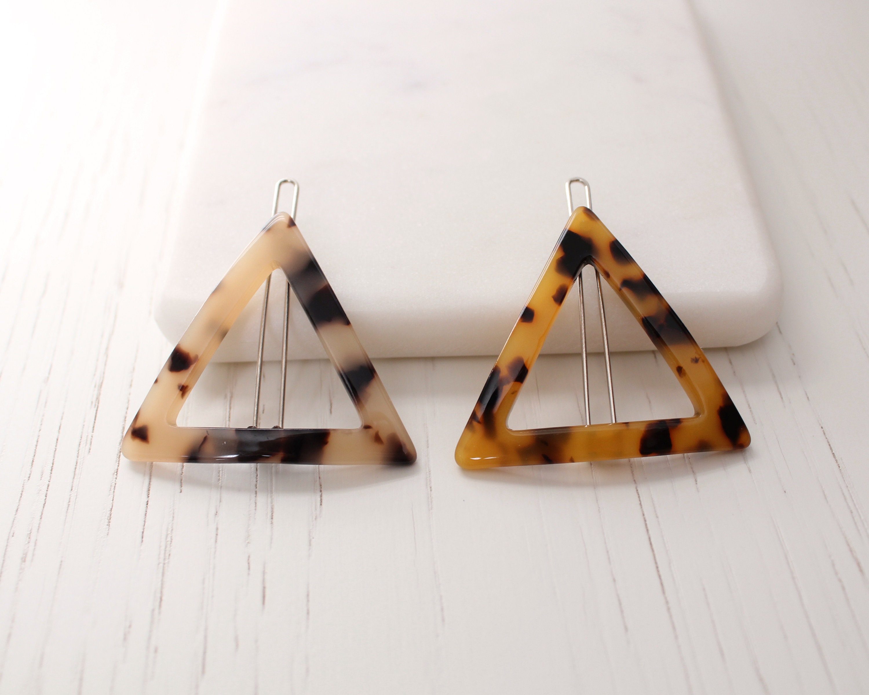 Triangle Tortoise Hair Pin. Triangle Acetate Hair Pin. - Etsy
