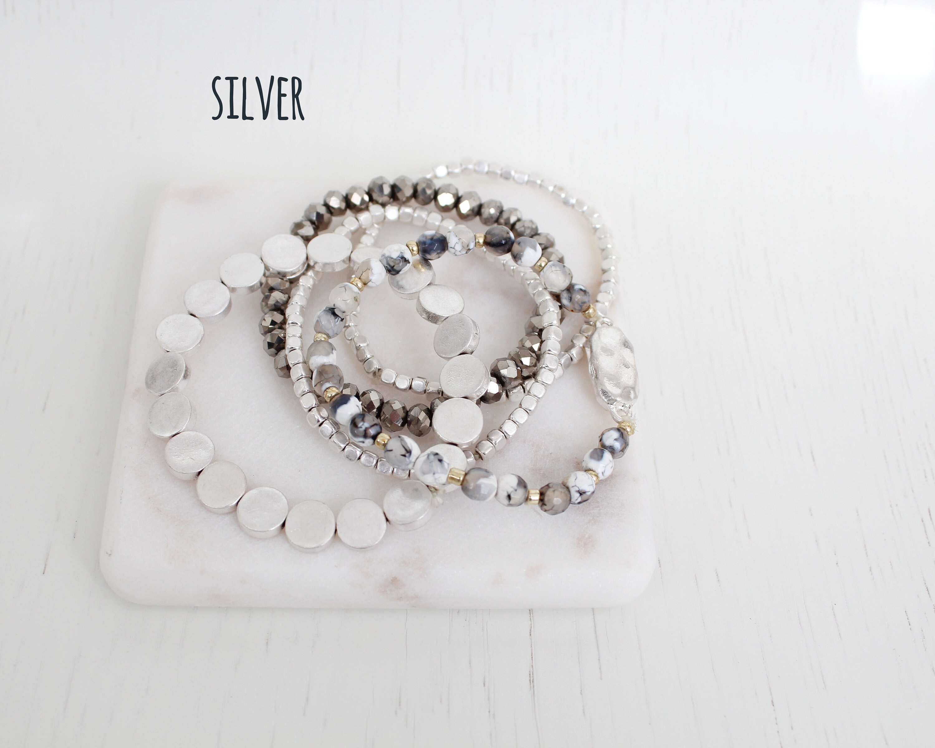 5strand Layering Stackable Crystal Natural Stone Beaded - Etsy