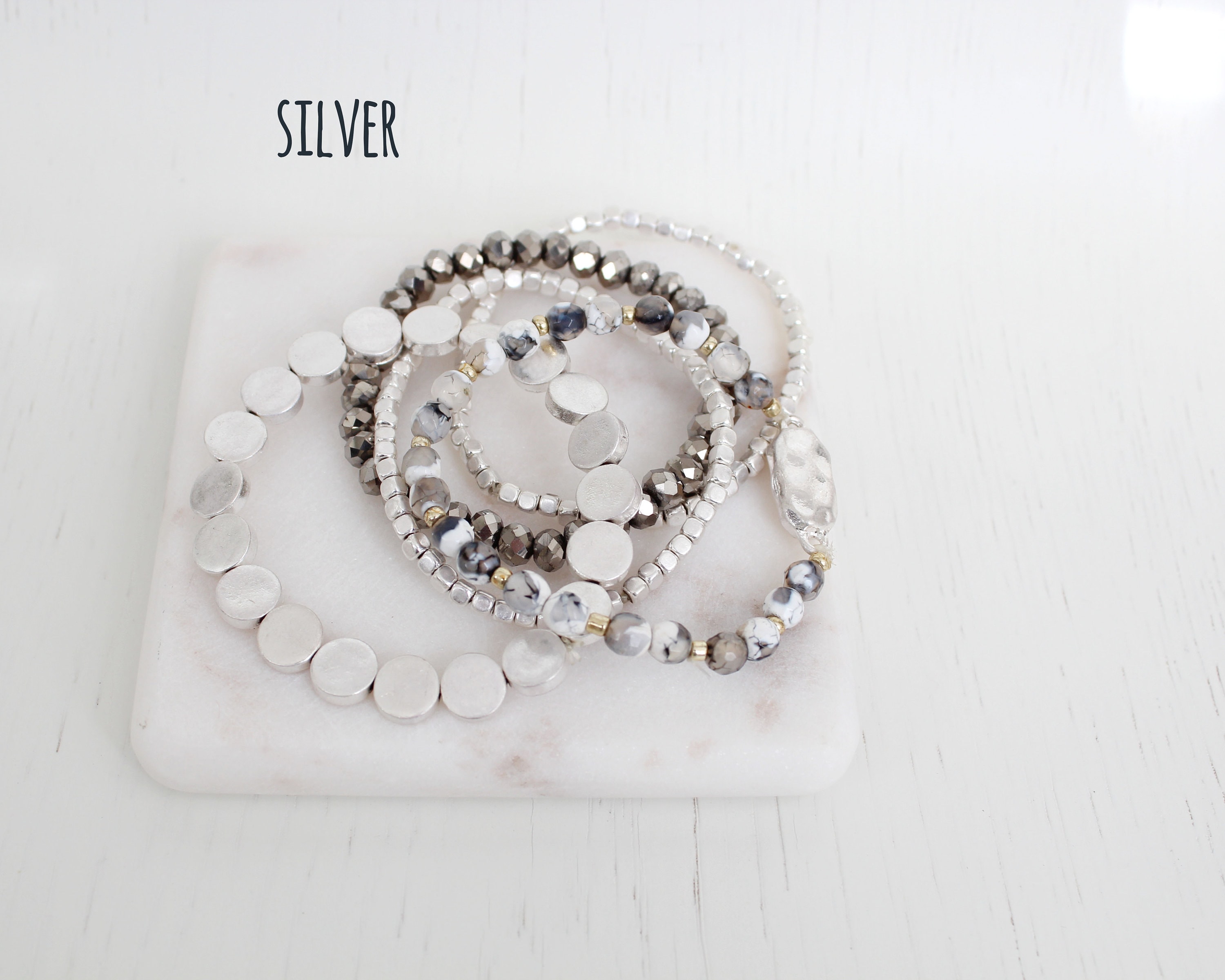 5strand Layering Stackable Crystal Natural Stone Beaded - Etsy