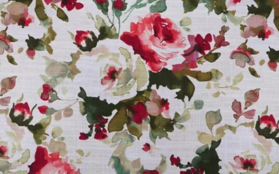 Mimi Rose Linen Fabric Yardage Background Yardage Farmhouse Country ...