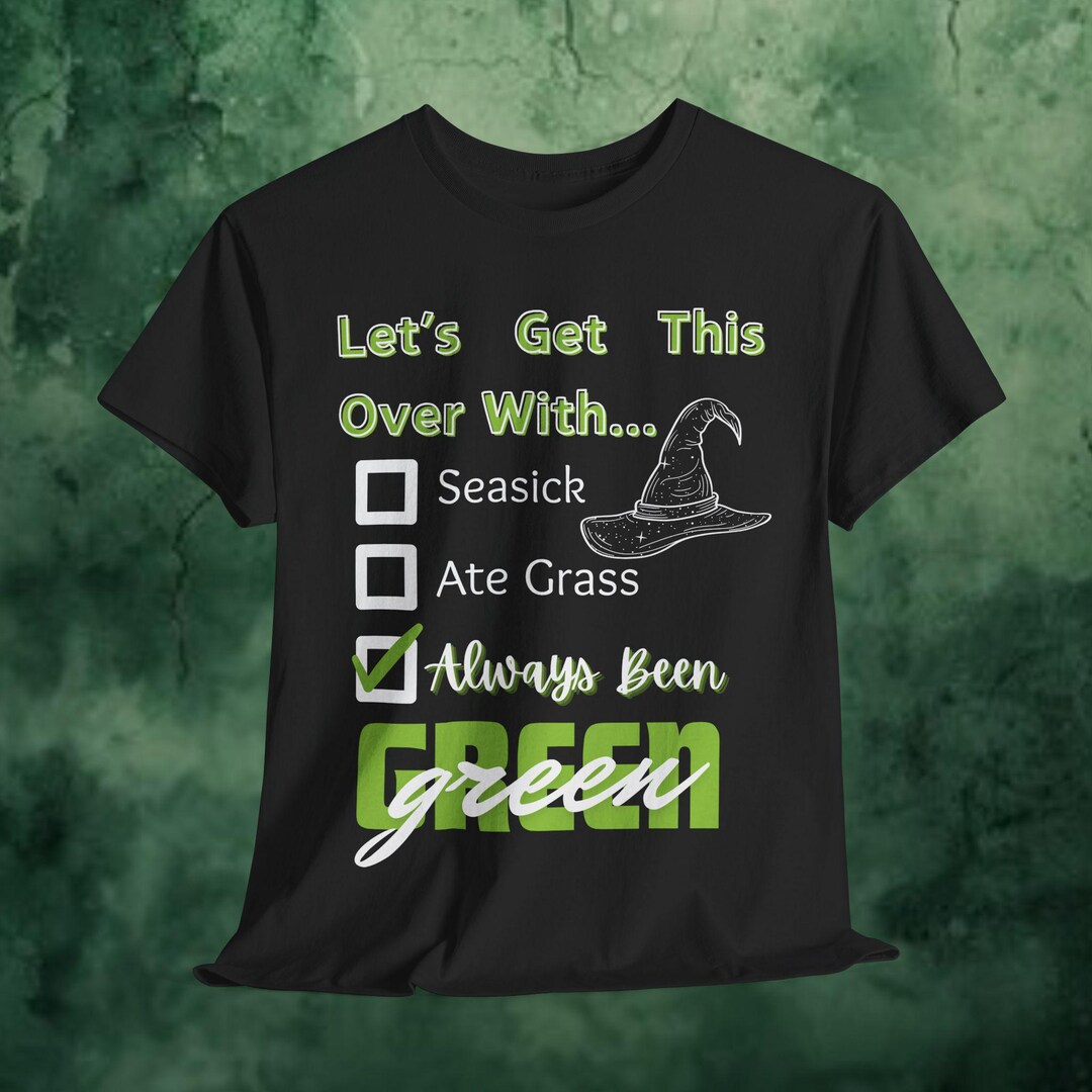 Wicked Musical Checklist Tee, Elphaba Quote Graphic, Broadway Fan Shirt ...