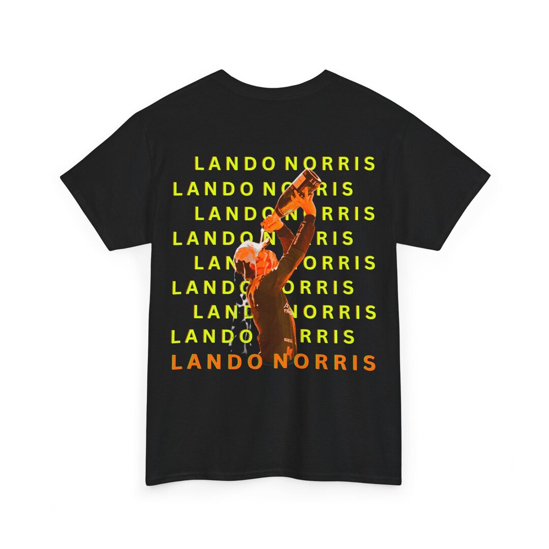 Lando Norris Mclaren F1 Neon Graphic T-shirt Florescent Yellow & Papaya ...