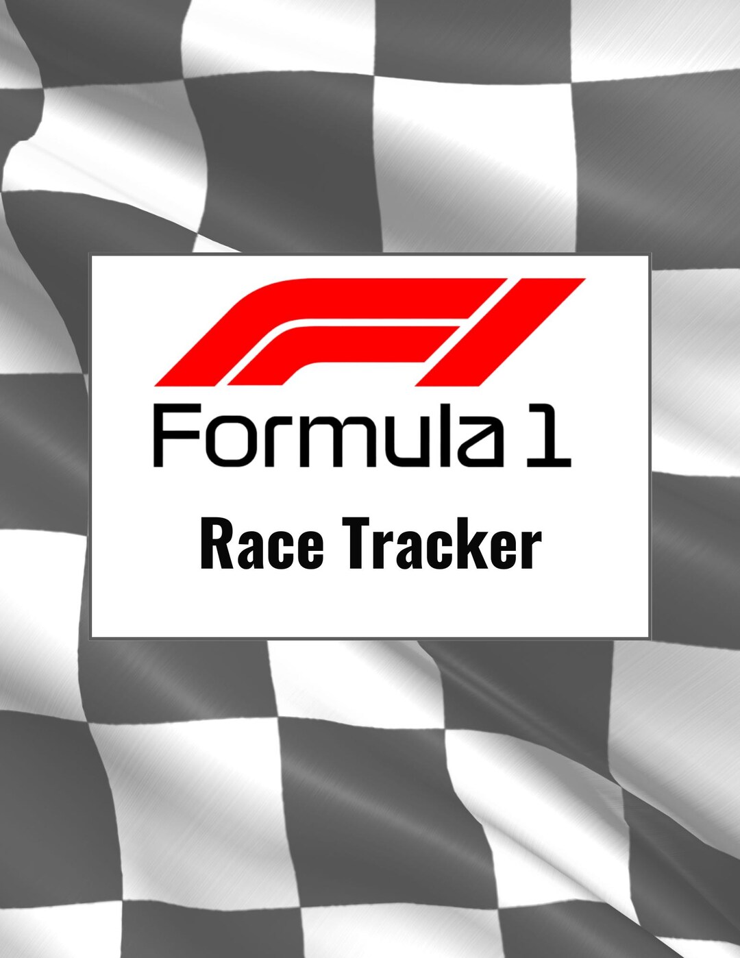 F1 Race Tracker Printable | Formula 1 Race Journal | Grand Prix Planner ...