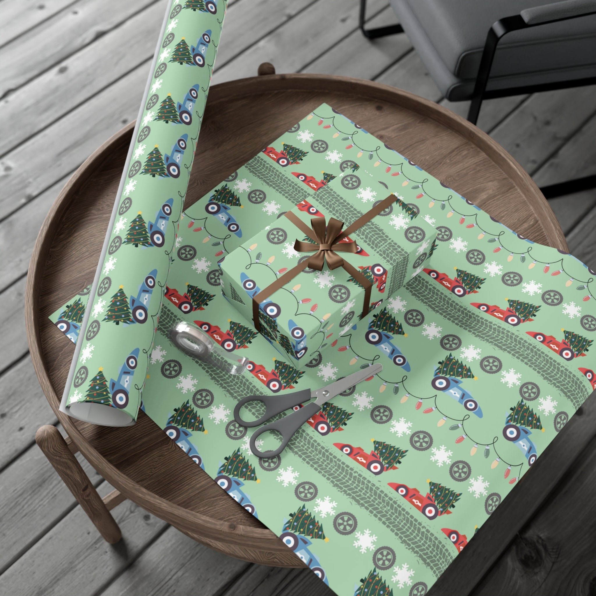 Indy Car Racing Holiday Gift Wrapping Paper Formula One F1 Christmas ...
