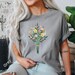 Flower Bouquet Smiley Comfort Colors Shirt Wildflower Shirt Botanical ...