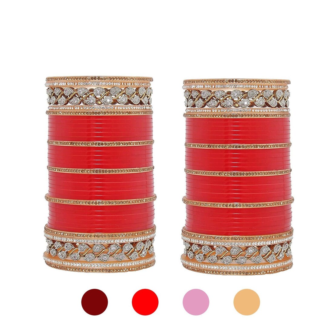 CLOSING SALE Chura for 2 HANDS Leaf Petal Design / Bridal Chura ...