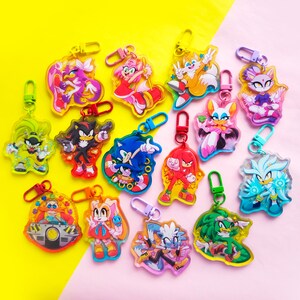 Blaze the Cat Colourful Gradient Acrylic Keychain Charm - Etsy