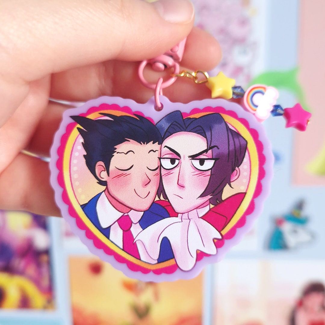 Wrightworth / Narumitsu Keychain Phoenix Wright Ace Attorney - Etsy