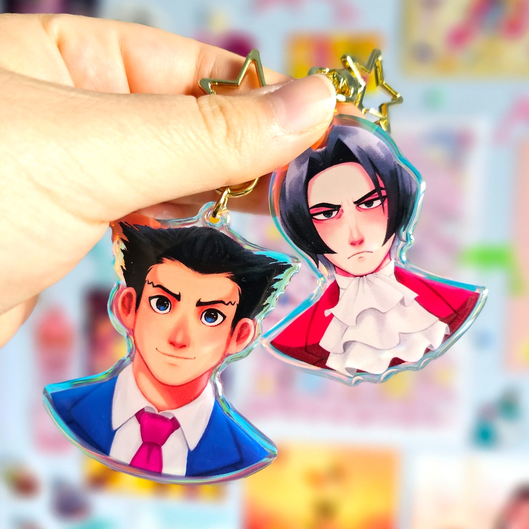 Phoenix Wright and Miles Edgeworth Ace Attorney Matching Holographic ...