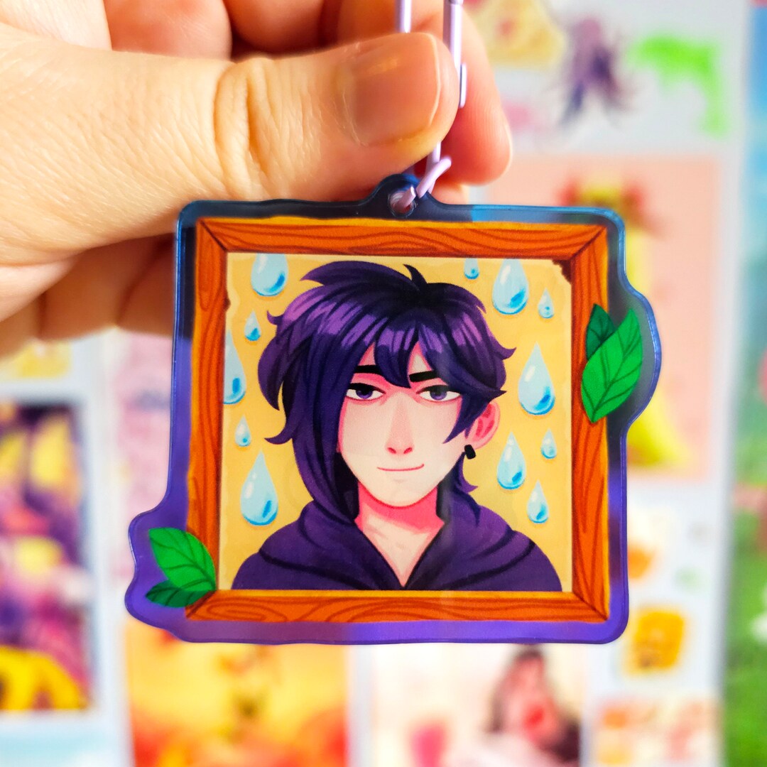 Sebastian Stardew Valley Bachelor Portrait Keychain Charm - Etsy UK