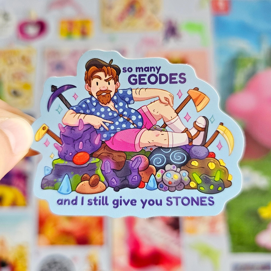Clint Stardew Valley Geode Vinyl Sticker - Etsy