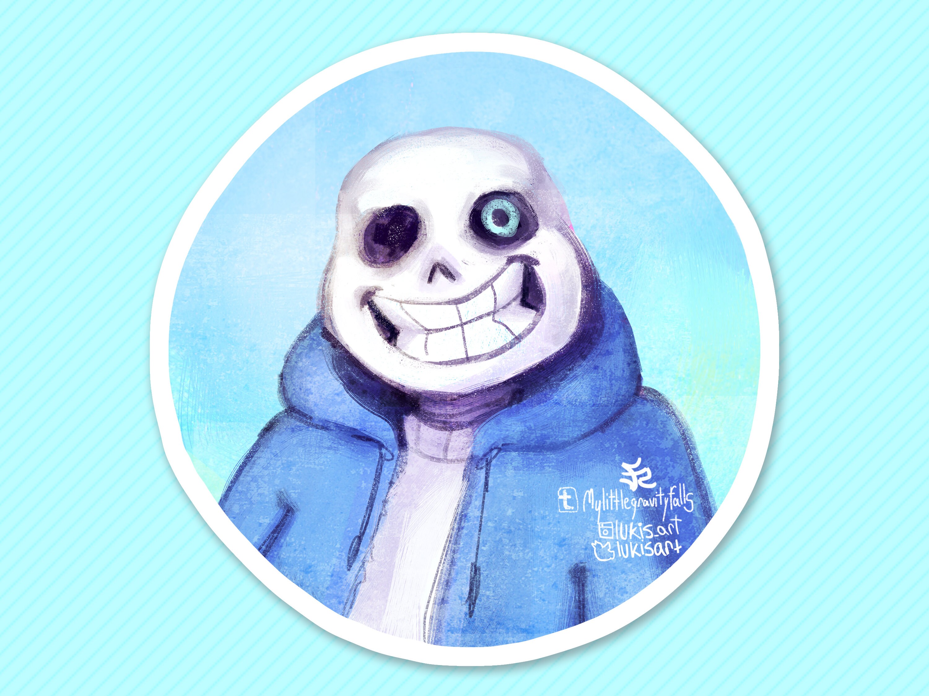 Sans Undertale Handmade Sticker | Etsy