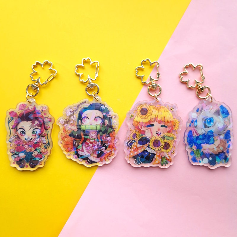 Anime Demon Slayer Keychain - Etsy