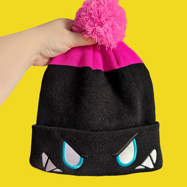 Dark Chao Garden Inspired Double Sided Pom-pom Beanie Sonic Adventure 2 ...