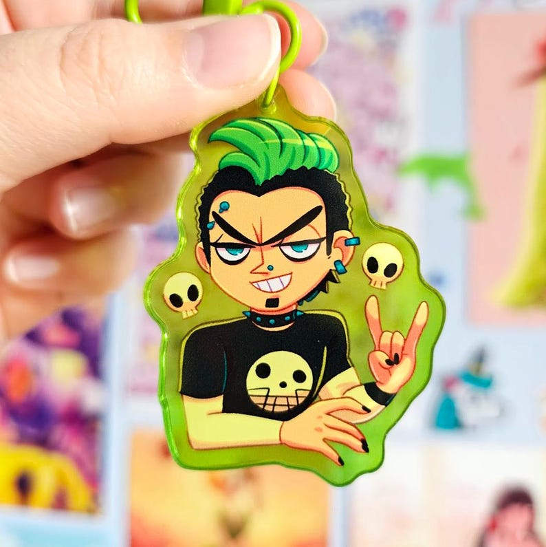 Total Drama Island Colourful Gradient Acrylic Keychains Duncan, Gwen ...
