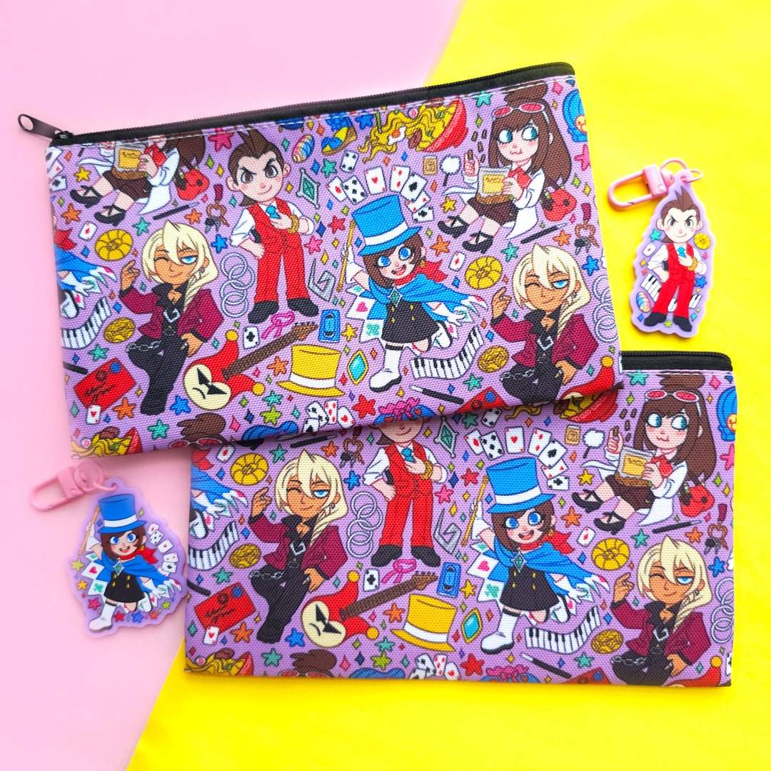 Ace Attorney Apollo Justice Chibi Pencil Cae Pouch Apollo Trucy Klavier ...