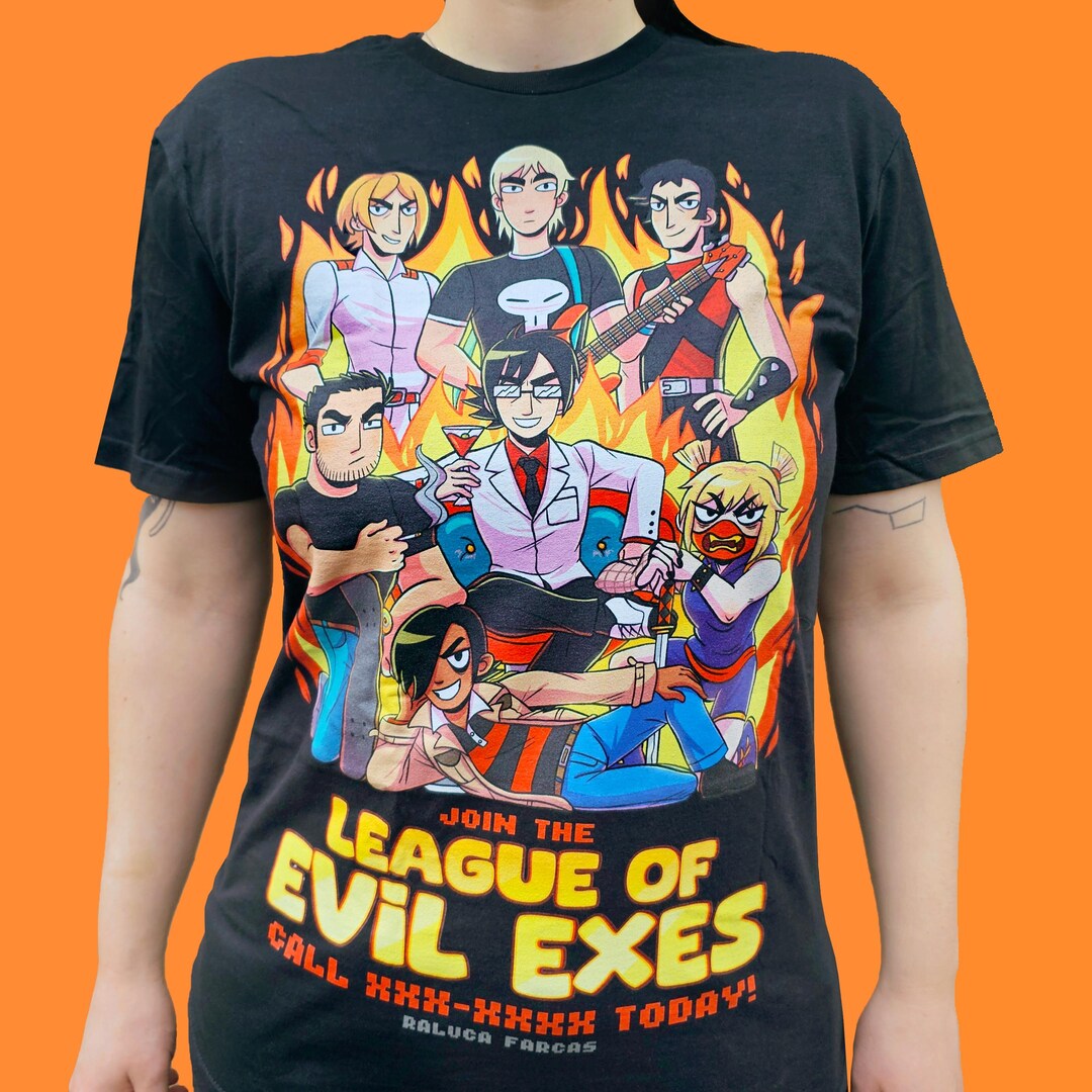 Scott Pilgrim VS the World League of Evil Exes T-shirt With Gideon ...
