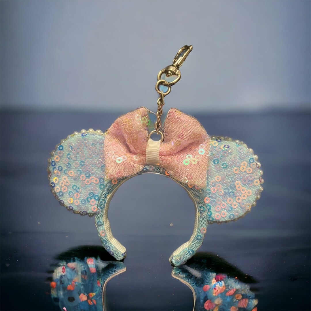 Mini Ear Keyring Pastel Iridescent Sequins Inspired Loungefly Keychain ...