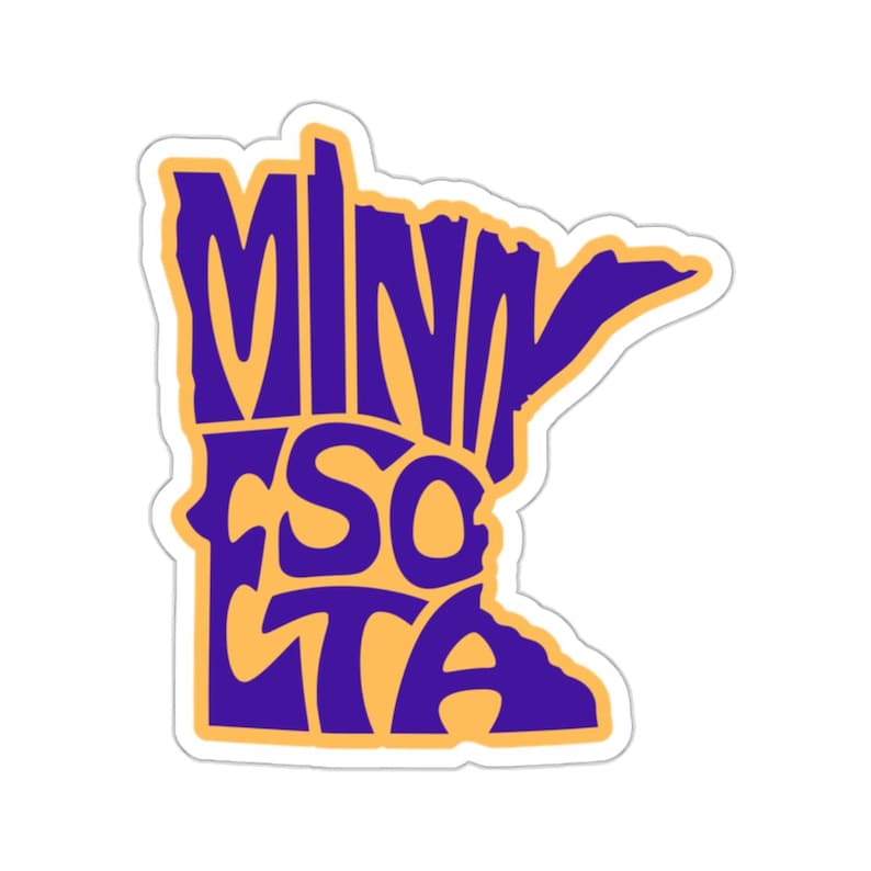 MN Vikings - Purple and Gold Sticker - Football - Etsy