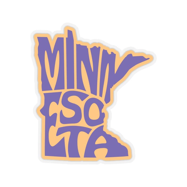 MN Vikings - Purple and Gold Sticker - Football - Etsy
