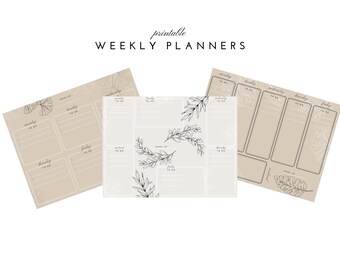 Weekly Planner Printable, Groovy Weekly Calendar, Digital Calendar - Etsy