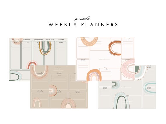 CUSTOM Weekly Planner Printables - Etsy