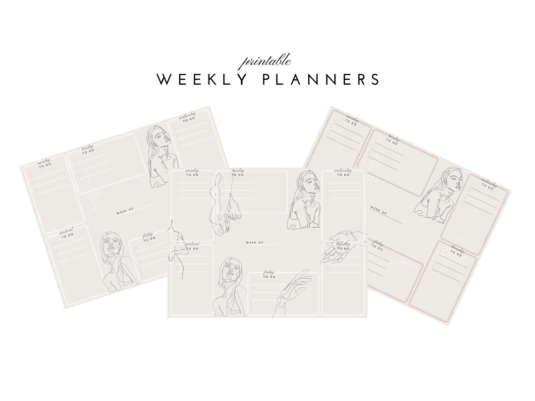 Weekly Planner Printables - Etsy