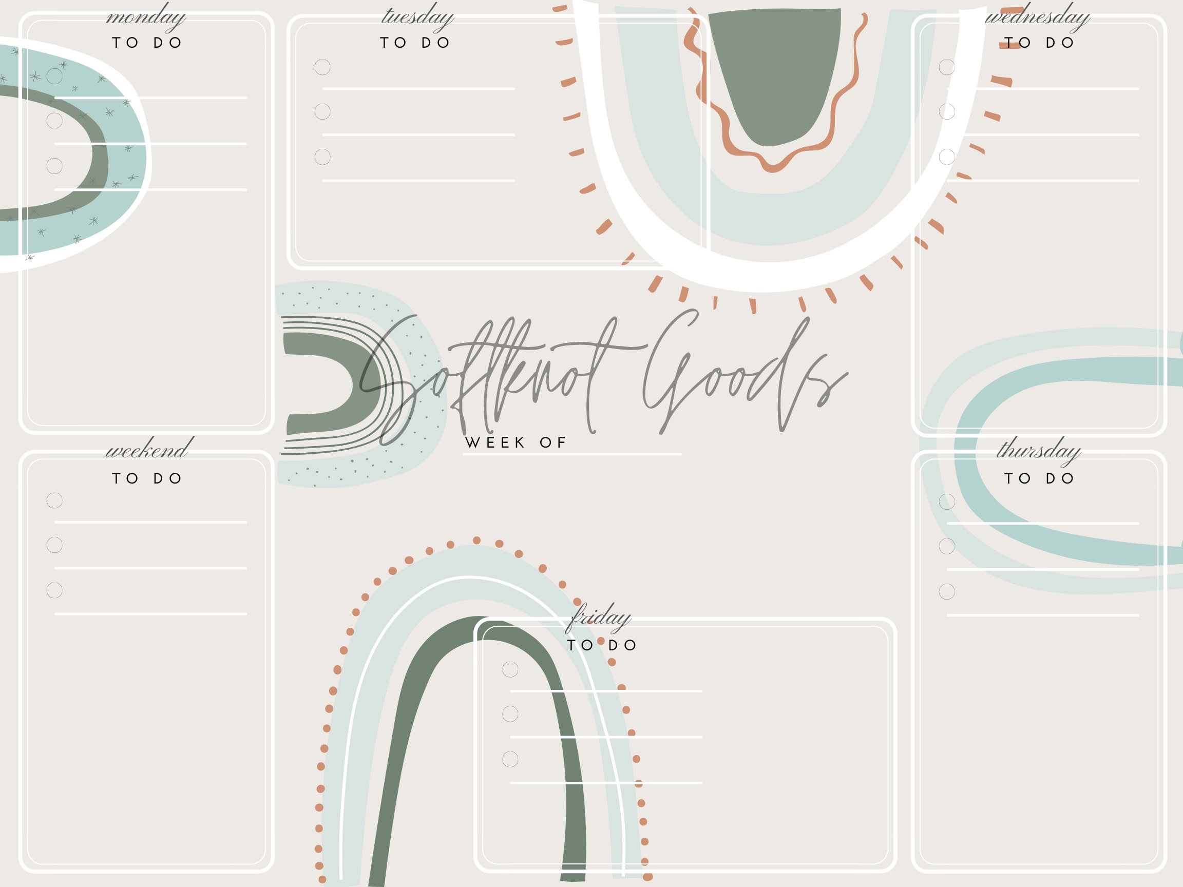 CUSTOM Weekly Planner Printables - Etsy