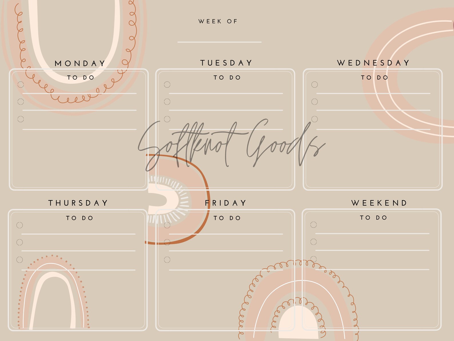 CUSTOM Weekly Planner Printables - Etsy