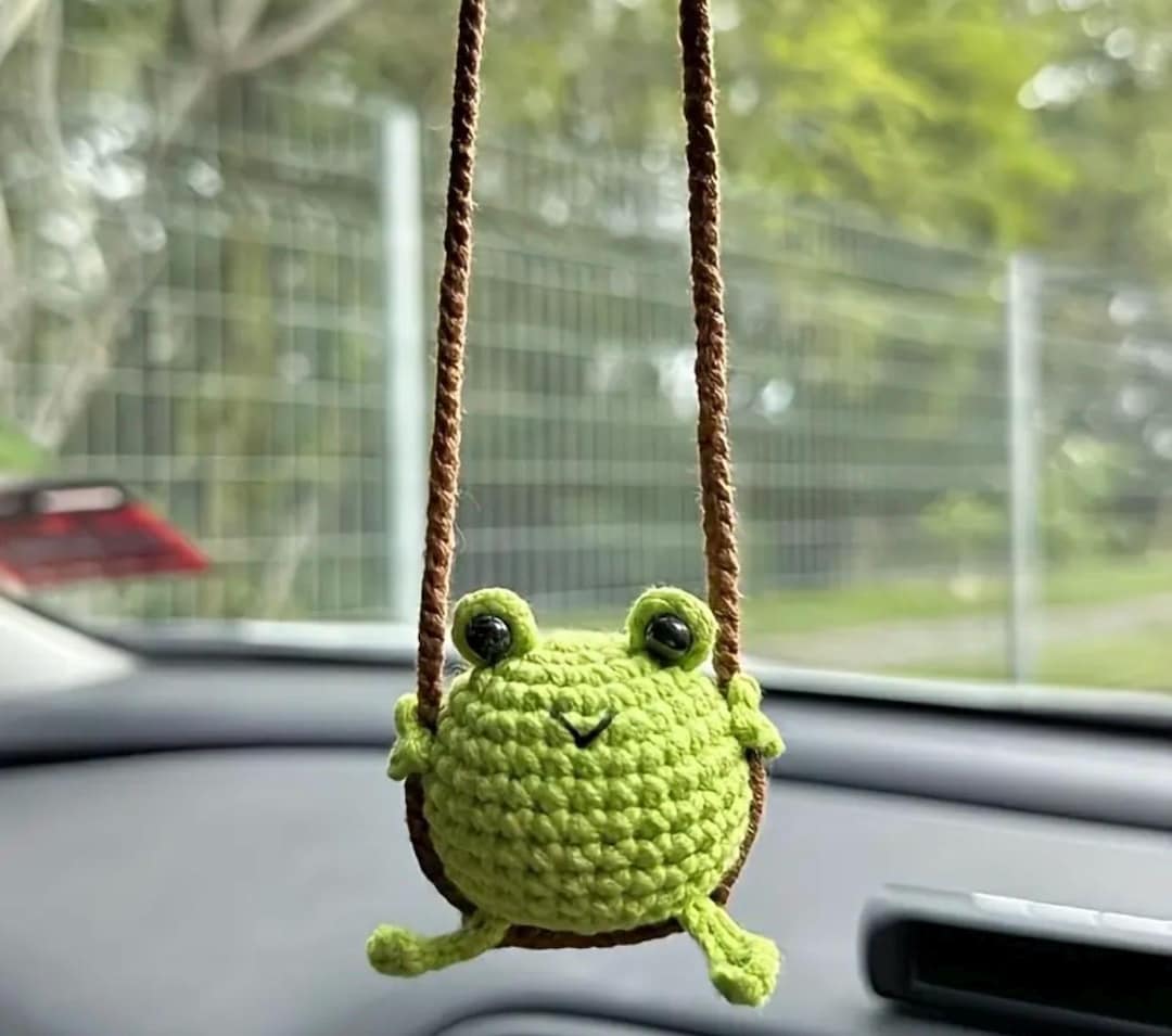 Crochet Pop Fidget Toy, Swing Animal Polyester Car Mirror Hanging Charm ...