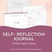 Self Reflection Journal | Therapy Printable | Mental Health | Self Care ...