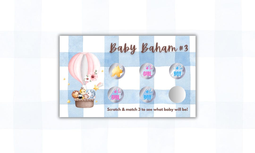 Fawn Gender Reveal Scratch-off Card - Etsy