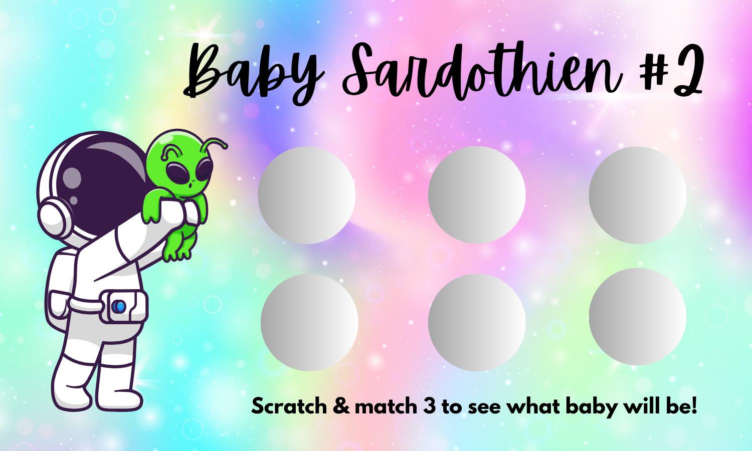 Alien Baby Gender Reveal Scratch-off Card - Etsy