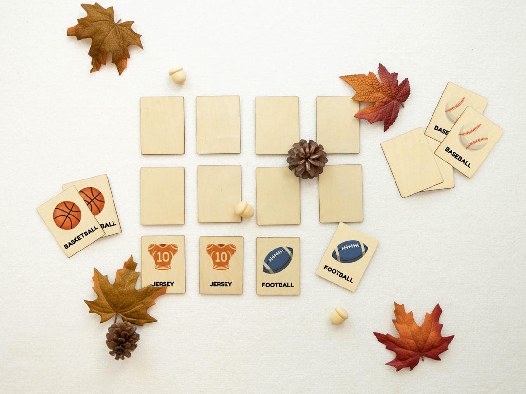 Sports Matching Game Gift for Kids, Educational Memory Game for Kids ...