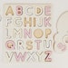 Pastel Pink Wooden Alphabet Puzzle, Alphabet Learning for Kids ...