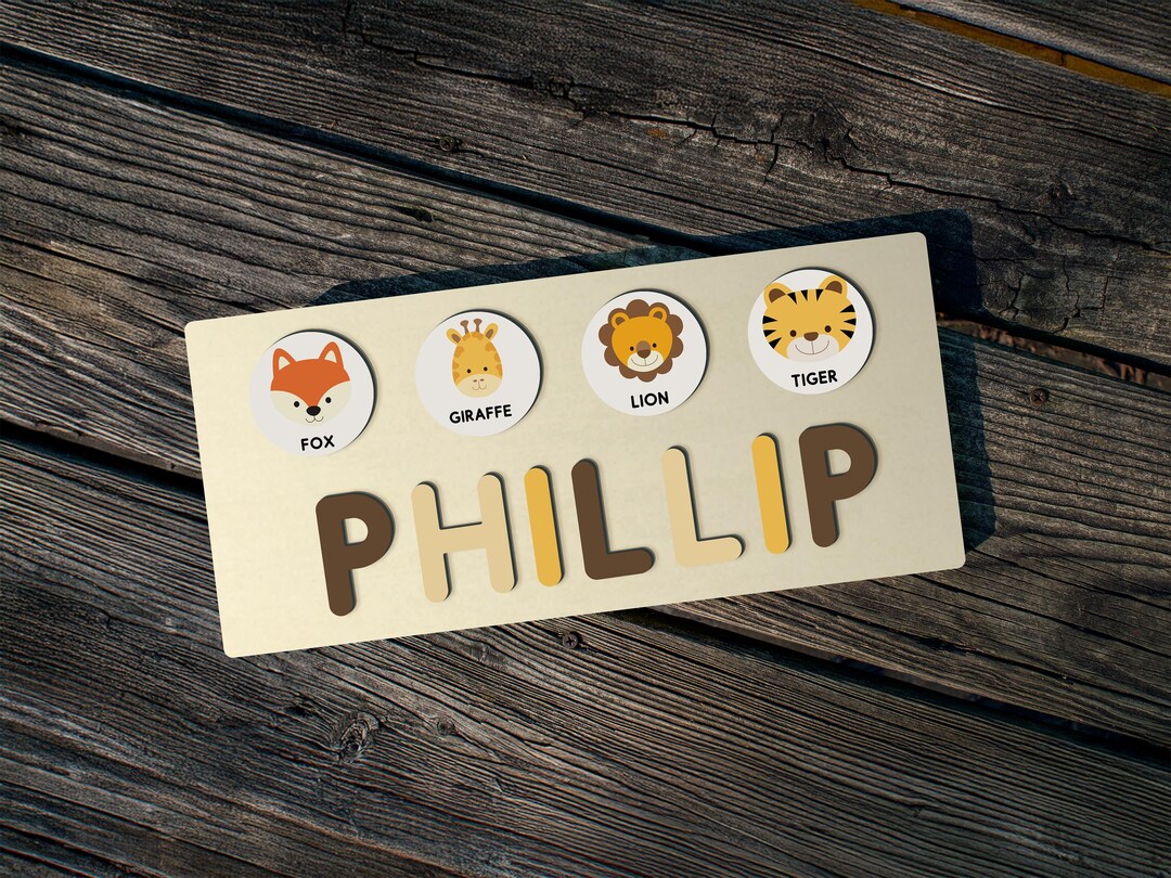 Holiday Animal Name Puzzle – Custom Learning Toy for Kids - Etsy