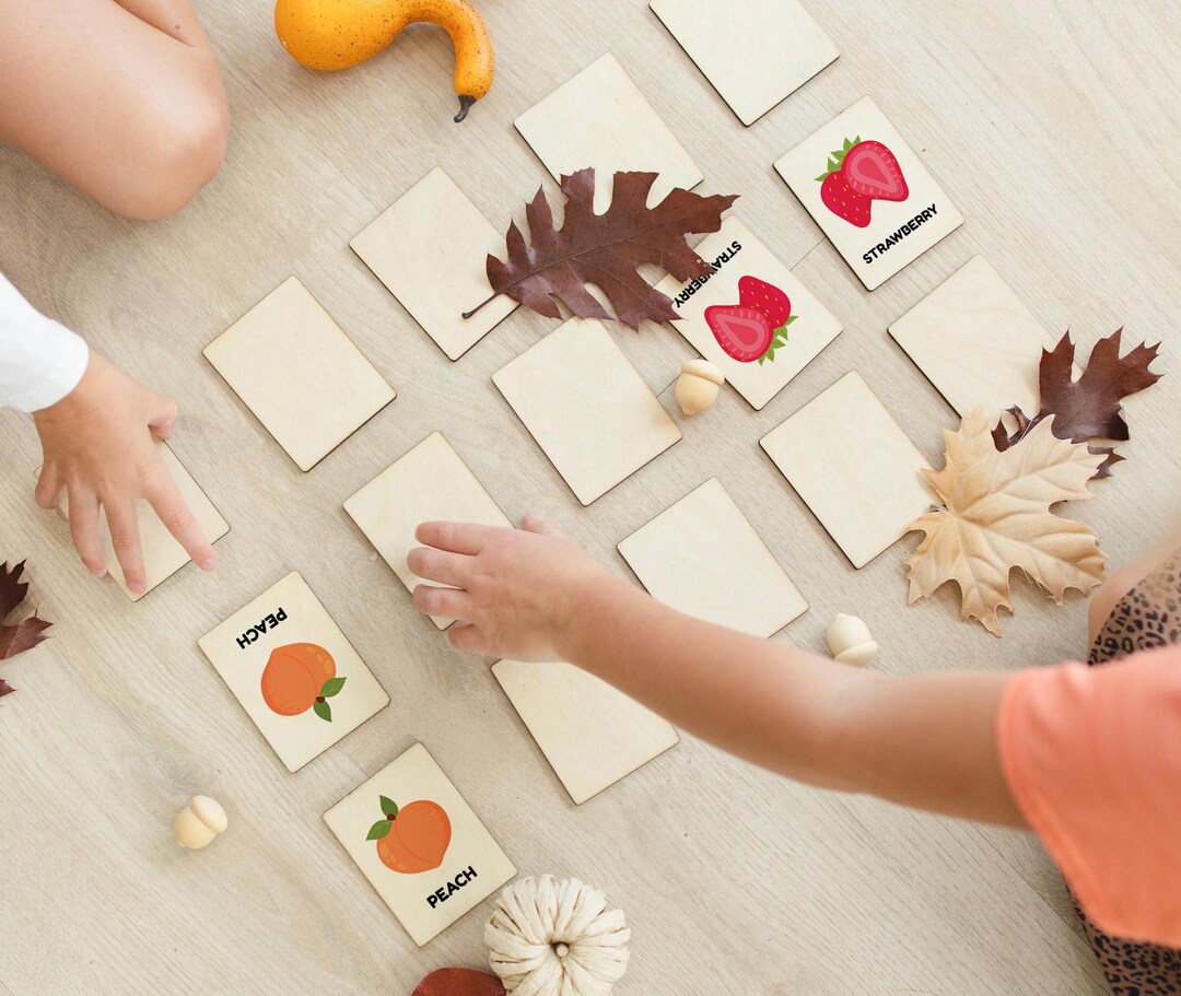 Wood Matching Game: Personalized Learning Toy, Memory Skills Gift - Etsy