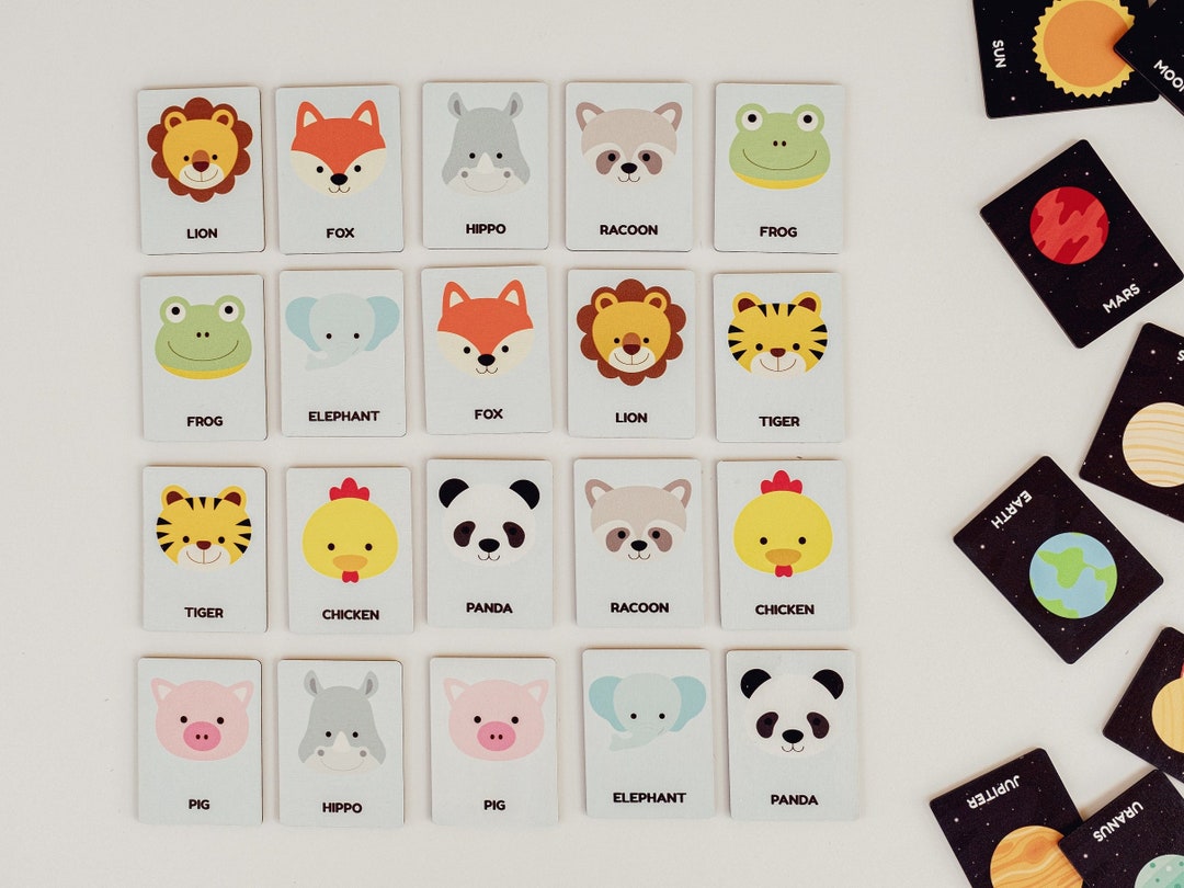 Personalized Memory Game, Educational Matching Game for Kids, Toddlers ...