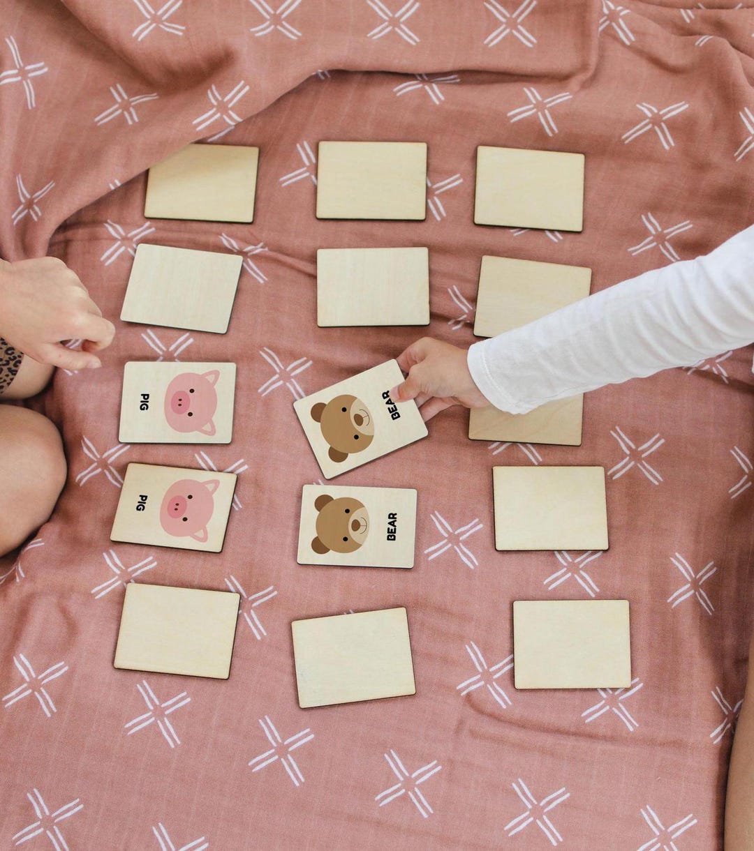 Interactive Wood Matching Game: Personalized Kids Memory Learning Toy ...