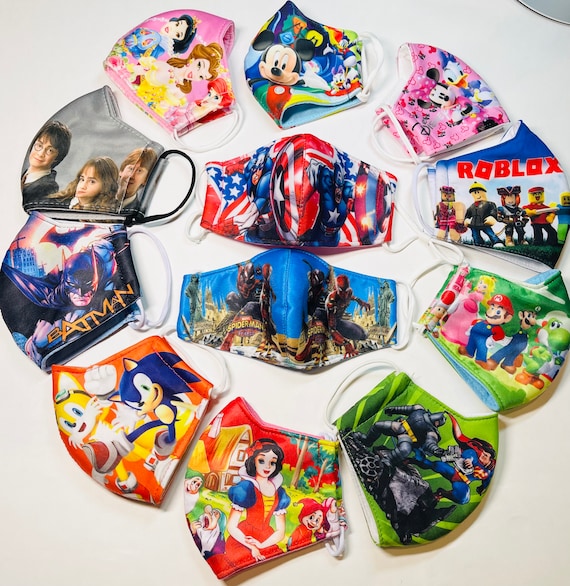 Kids Face Mask 3 Layer - Etsy