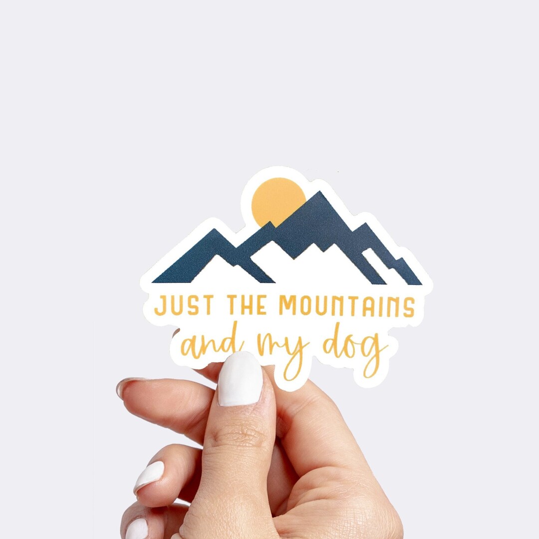 Mountain Sticker, Mountain Dog Sticker, Adventure Dog Sticker, Mountain ...