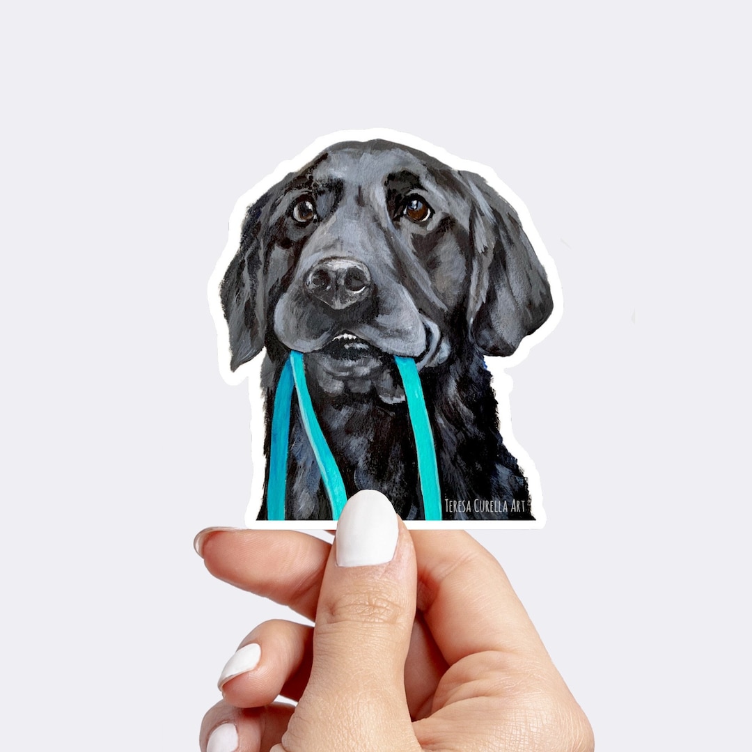Black Lab Sticker, Black Labrador Sticker, Labrador Retriever Sticker ...