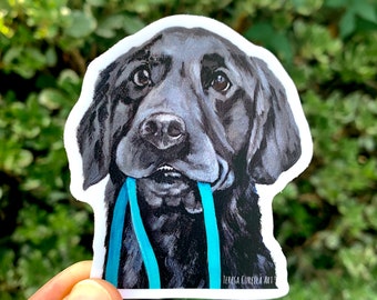 Black Labrador Sticker Black Lab Laptop Vinyl Decal - Etsy