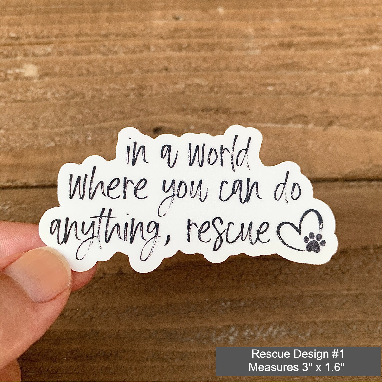 Rescue Sticker Dog Rescue Decal Cat Rescue Rescue Mom - Etsy
